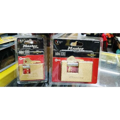 Master Lock Rectangular Body Solid Brass Padlock 606 D 63mm 608 D