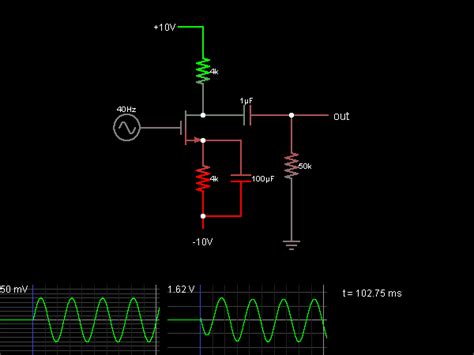 Common Source Amplifier Online Circuit Simulator