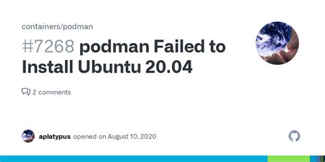 Podman Failed To Install Ubuntu Issue Containers Podman GitHub