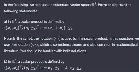 Solved In The Following We Consider The Standard Vector Chegg