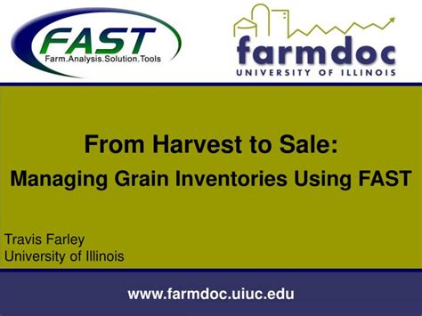 Ppt From Harvest To Sale Managing Grain Inventories Using Fast Powerpoint Presentation Id