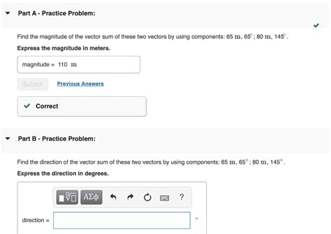 Solved Find The Magnitude Of The Vector Sum Of These Two Chegg