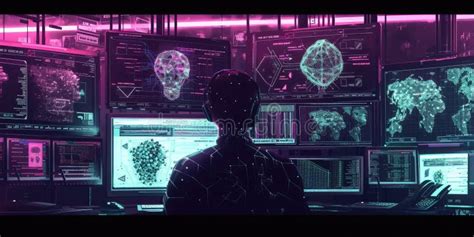 professional programer looking computer desktop with coding program