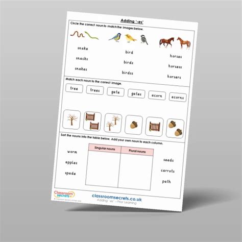 Year 1 Adding Es Prior Learning Resource Classroom Secrets