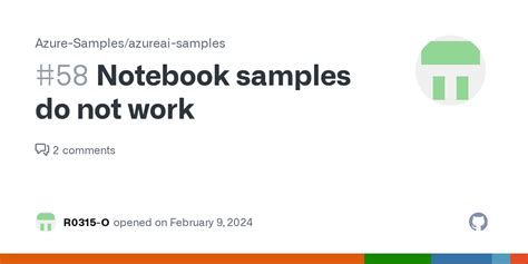 Notebook Samples Do Not Work Issue Azure Samples Azureai Samples GitHub