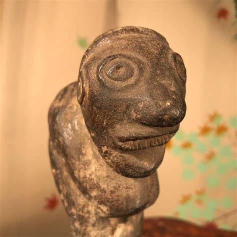Ancient American Human Effigy Stone Pipe Woodland Period For Sale At