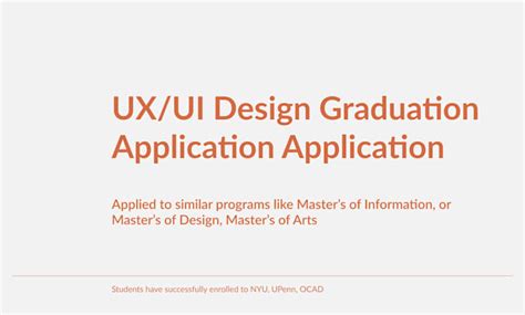 Prepare Your Graduate Or Master Ux Ui Hci Design Portfolio Application