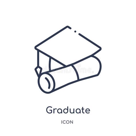 Linear Graduated Icon From Education Outline Collection Thin Line Graduated Vector Isolated On
