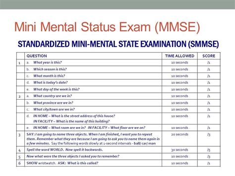 The Ultimate Mini Mental Status Exam Printable A Comprehensive Guide For Healthcare Professionals