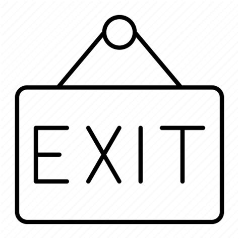 Exit Board Hanging Frame Icon Download On Iconfinder