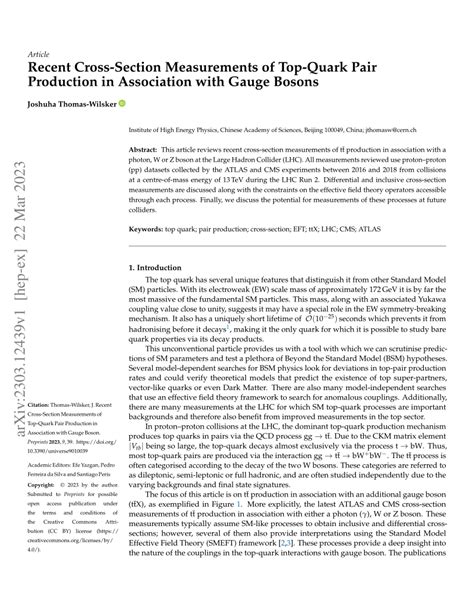 Pdf Recent Cross Section Measurements Of Top Quark Pair Production In Association With Gauge