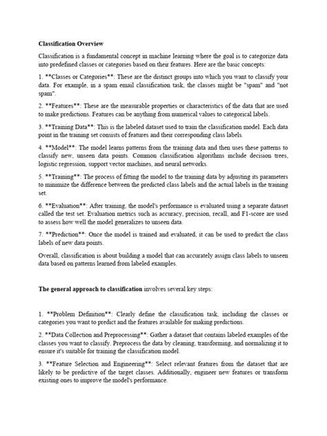 Classification Clustering Overview Download Free Pdf Cluster Analysis Statistical