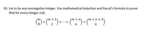 solved 10 let m be any nonnegative integer use