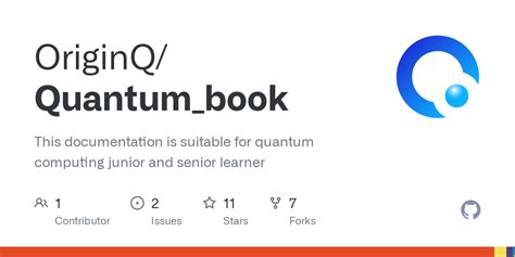 Github Originqquantumbook This Documentation Is Suitable For