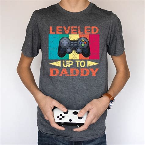 Leveled Up To Daddy New Dad Gamer Fathers Day Dtf Transfer Ready To
