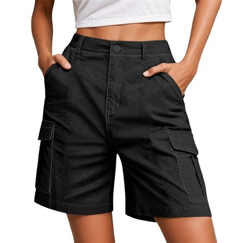 Xjdjhc Shorts For Women Ladies Casual Cargo Shorts Pocket Design For