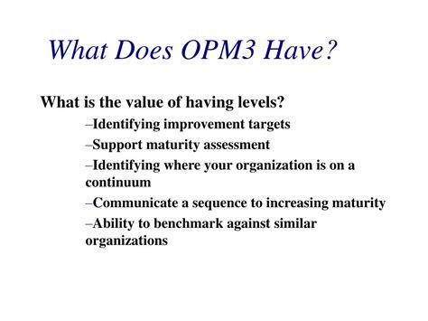 Ppt Organizational Project Management Maturity Model Opm3 Powerpoint Presentation Id 1192622