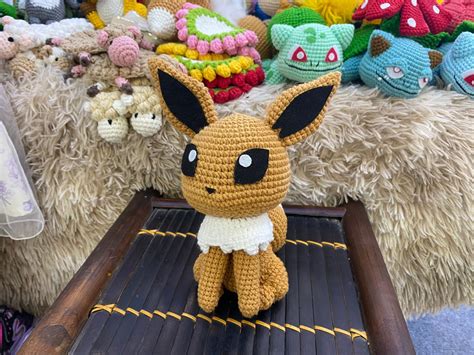 Handmade Eevee Pokemon Plushie Handmade Pokemon Crochet Etsy