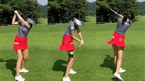선 대로 본 대로 스트레이트 구질 원한다면 무릎 슬라이드로 직선구간 만들기👌 Klpga프로 드라이버 아이언 클럽별 스윙 골프