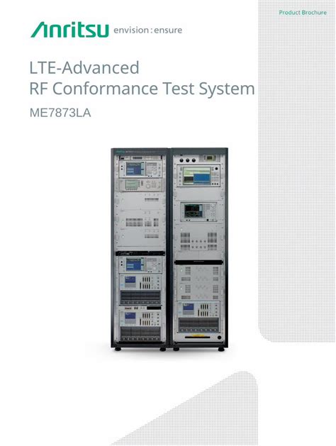 Pdf Lte Advanced Rf Conformance Test System Me7873la Brochure