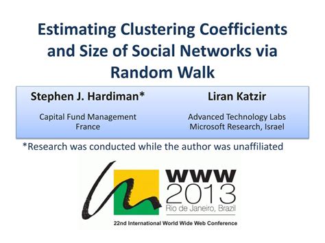 Ppt Estimating Clustering Coefficients And Size Of Social Networks