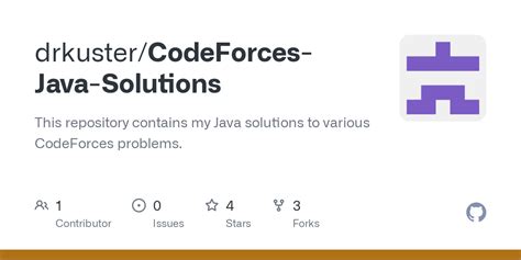 github drkuster codeforces java solutions this repository contains
