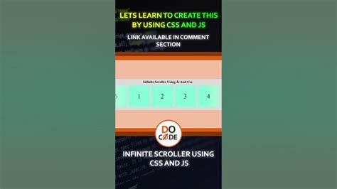 📜 infinite scroller using js and css do code youtube