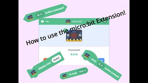How To Use The Micro Bit Extension YouTube