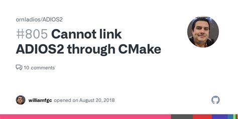 cannot link adios2 through cmake · issue 805 · ornladios adios2 · github