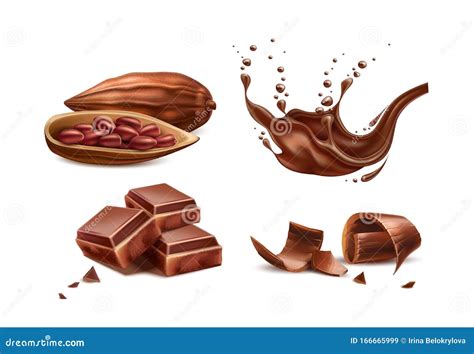 Vector Realistische Chocoladespatjes Met Staafjes Vector Illustratie Illustration Of Bobbel