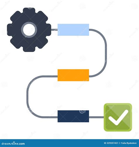 Workflow Automation System Starting With Gear Symbol For Successful