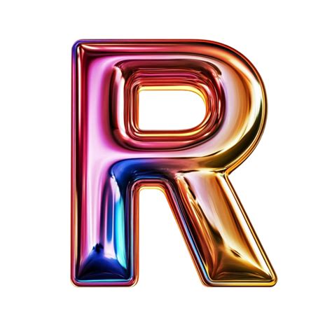 Colorful Letter R Transparent Background PNG