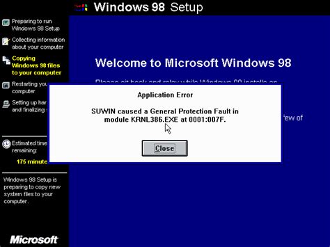 Win98se Setup Causes Gpf In Krnl386 · Issue 3686 · Joncampbell123dosbox X · Github