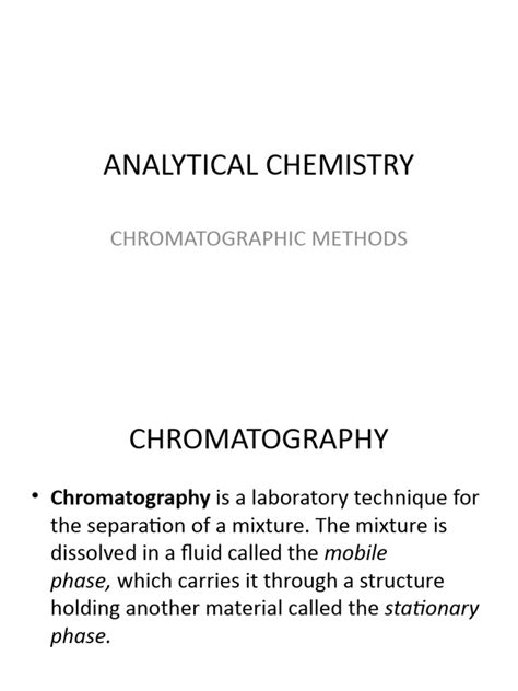 Chromatographic Methods Download Free Pdf Gas Chromatography