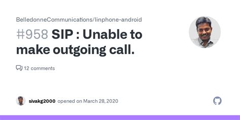 Sip Unable To Make Outgoing Call · Issue 958
