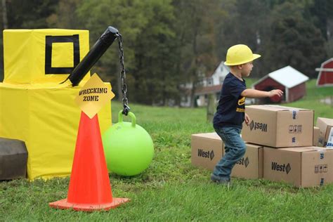 Construction Diggers And John Deere Tractors Birthday Party Ideas