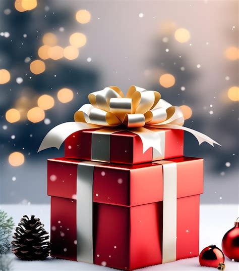 Premium Ai Image Christmass Background With T Boxes Generated In Ai
