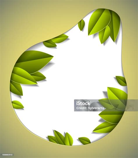 신선한 녹색 배경 종이 스타일 텍스트 벡터 꽃 그림 복사 공간을 잘라 나뭇잎 기념일 이벤트 또는 인사말 카드입니다 3월에 대한 스톡 벡터 아트 및 기타 이미지 Istock