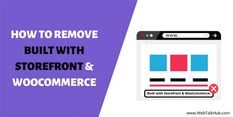 How To Remove Built With Storefront And Woocommerce 4 Ways