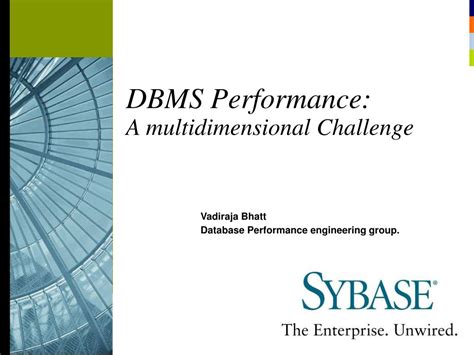 Ppt Dbms Performance A Multidimensional Challenge Powerpoint