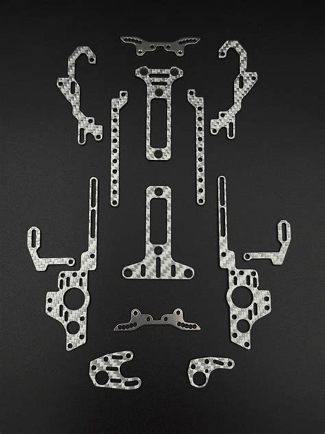 124 Rts Silver Carbon Fiber Chassis Kit Rhino Racing Rts 620