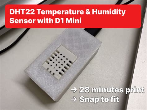 Dht22 And D1 Mini Temperature Sensor Sensor Case By Varunraj