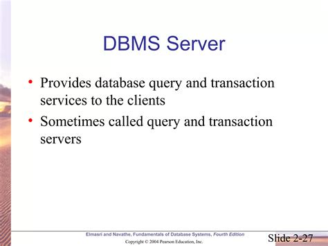 Fundamentals Of Database System Ppt Databases Computer Software And Applications