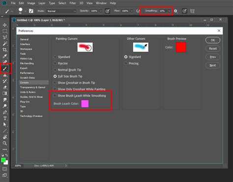 solved missing brush smoothing option in tool bar adobe community