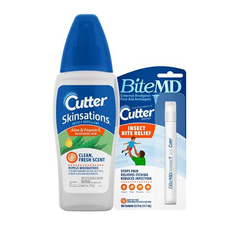 Cutter 6oz Skinsations Mosquito Insect Repellent Spray And Bite Md