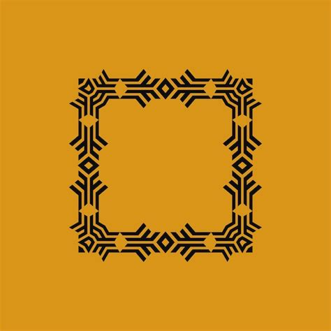 Premium Vector Abstract Elegant Brown Square Unique Pattern Frame