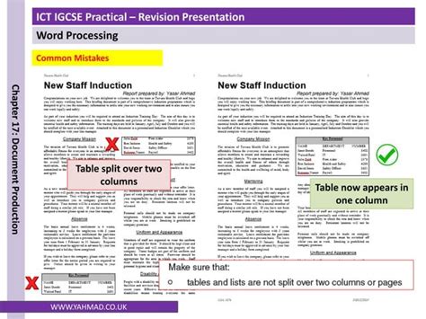 Ict Igcse Practical Revision Word Processing Pdf Desktop Publishing Computer Software And