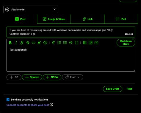 dark mode