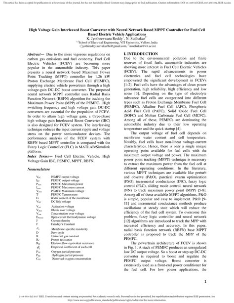 pdf high voltage gain interleaved boost converter with neural network