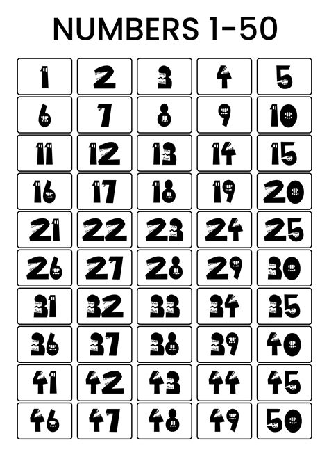Choose A Number 1 Through 50